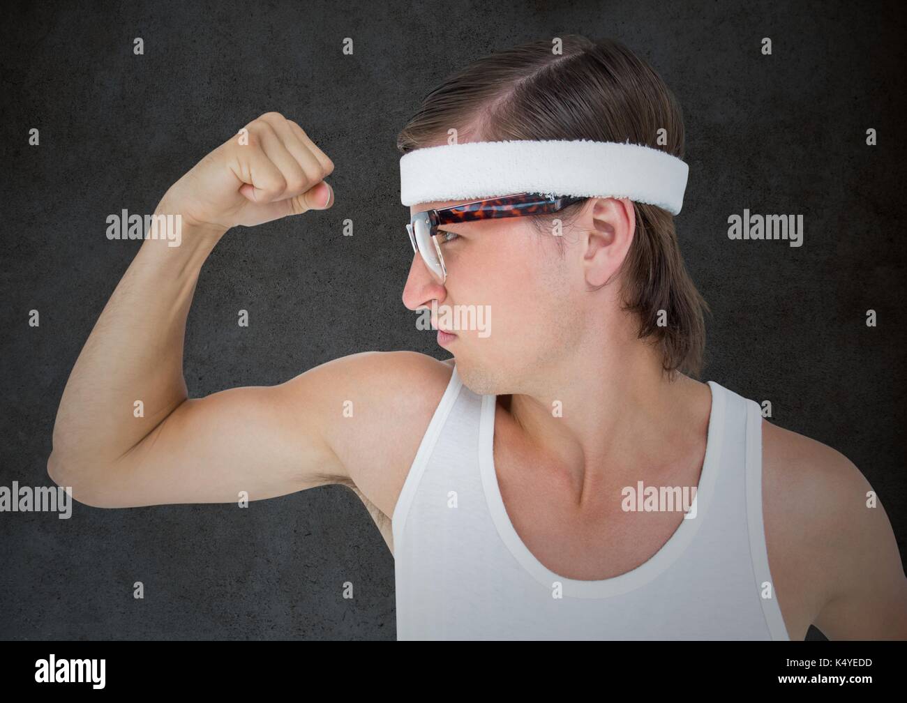 Flexing biceps 3d hi-res stock photography and images - Alamy