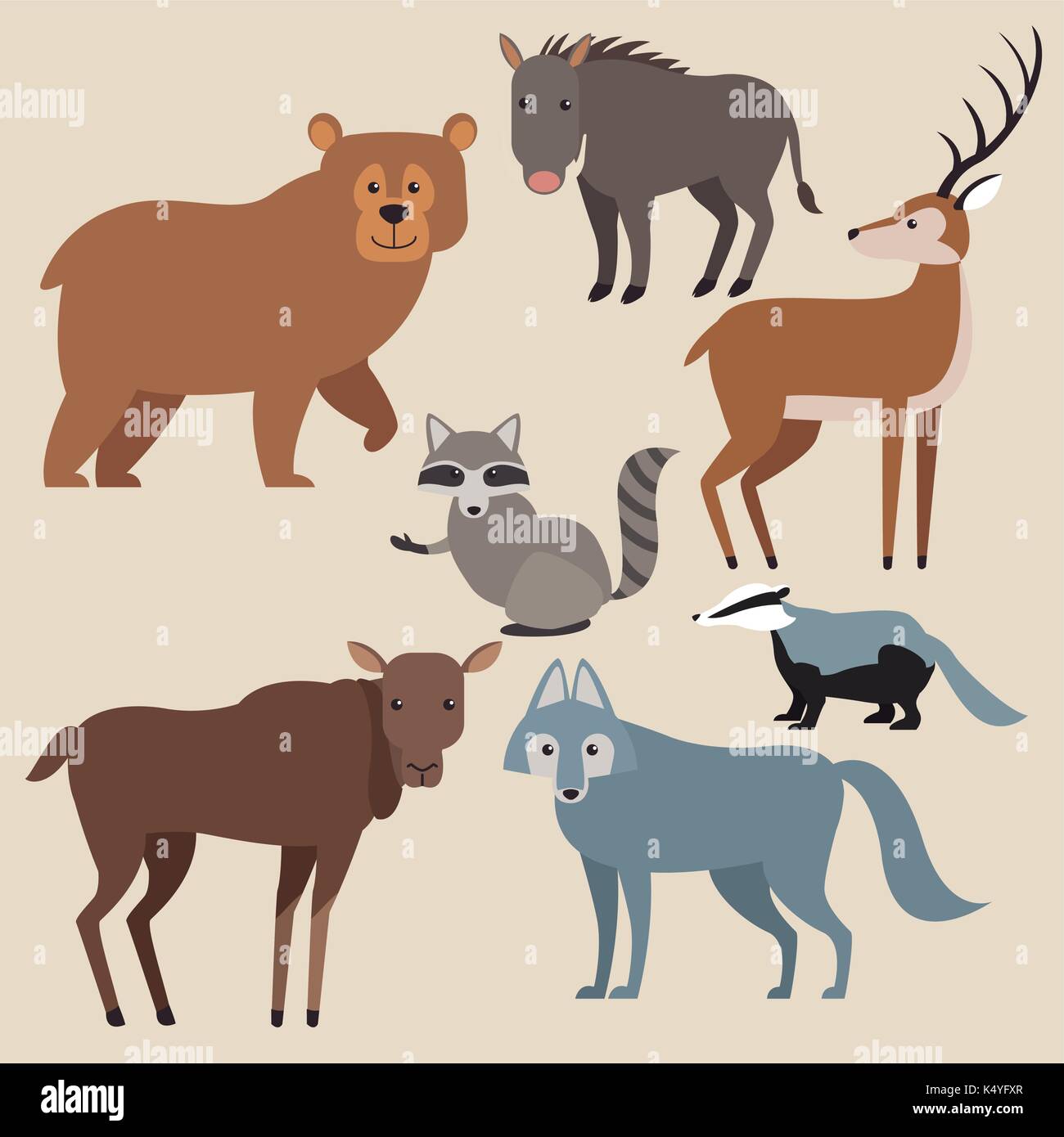 Forest animals cartoon Stock Vector Image & Art - Alamy