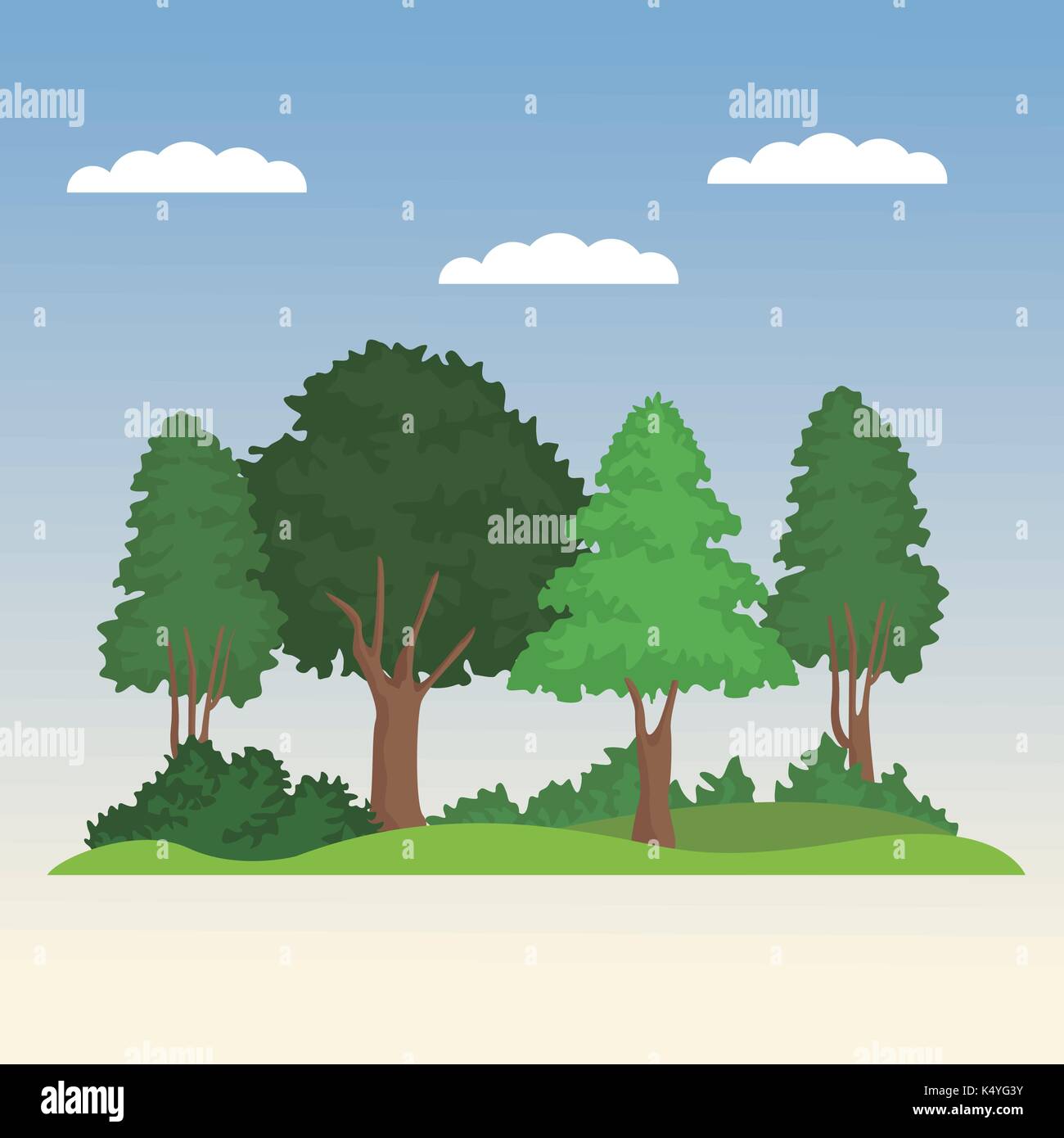 Beautiful forest scene Stock Vector Image & Art - Alamy