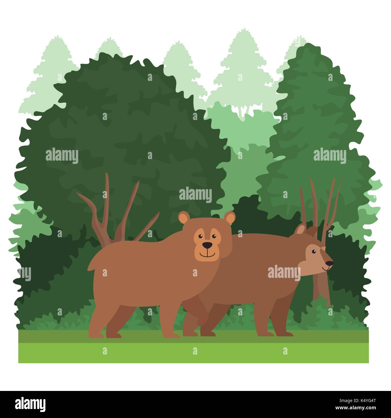 Forest animals cartoon Stock Vector Image & Art - Alamy