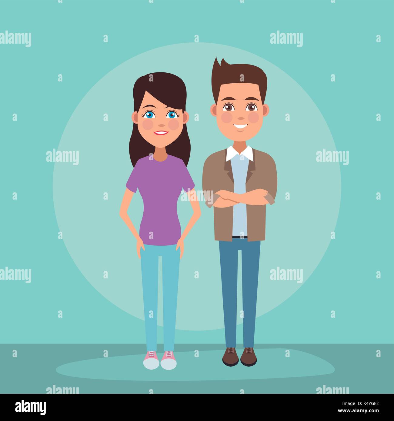 Young couple cartoon Stock Vector Image & Art - Alamy