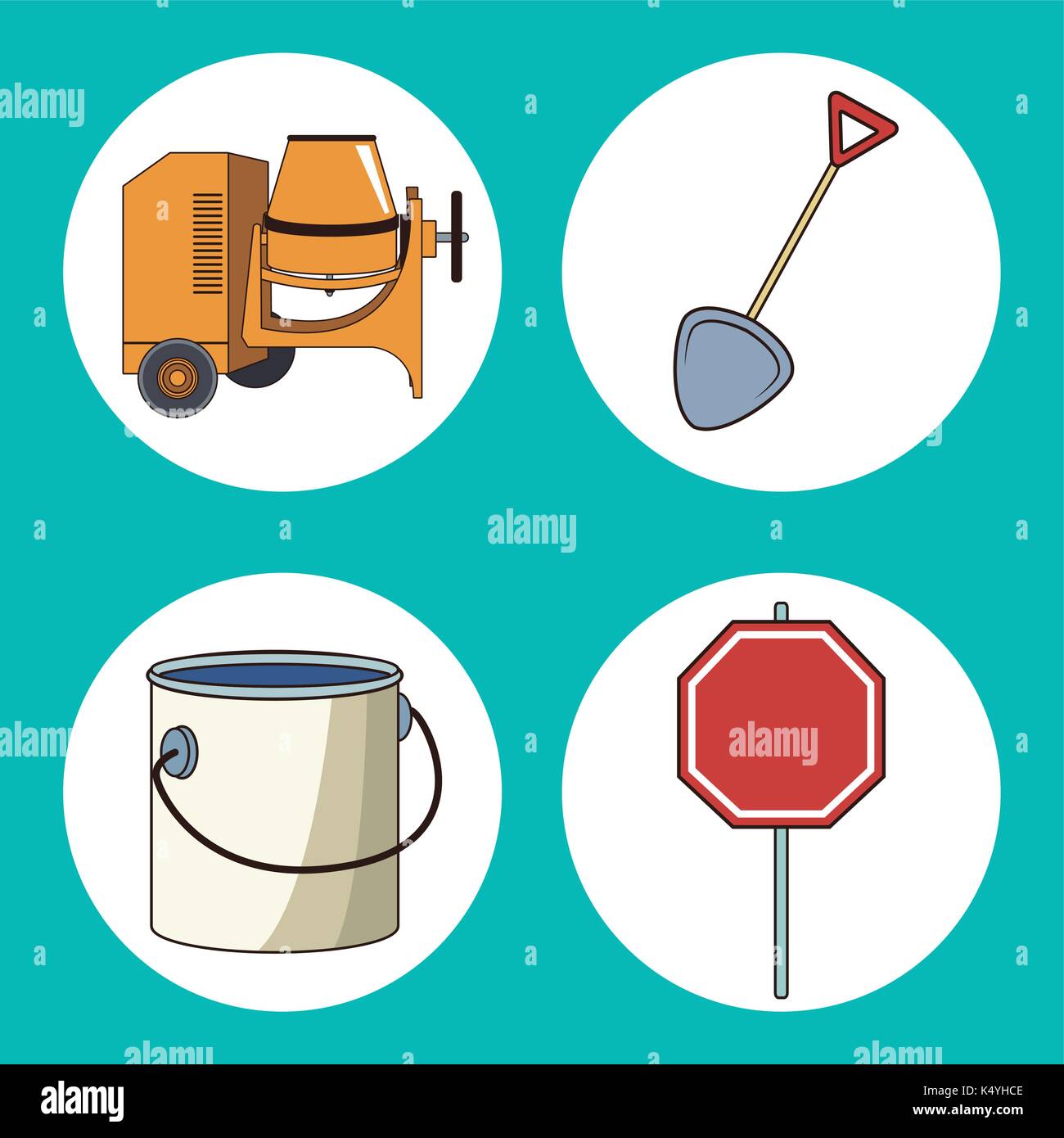 Construction equipment icons set Stock Vector Image & Art - Alamy