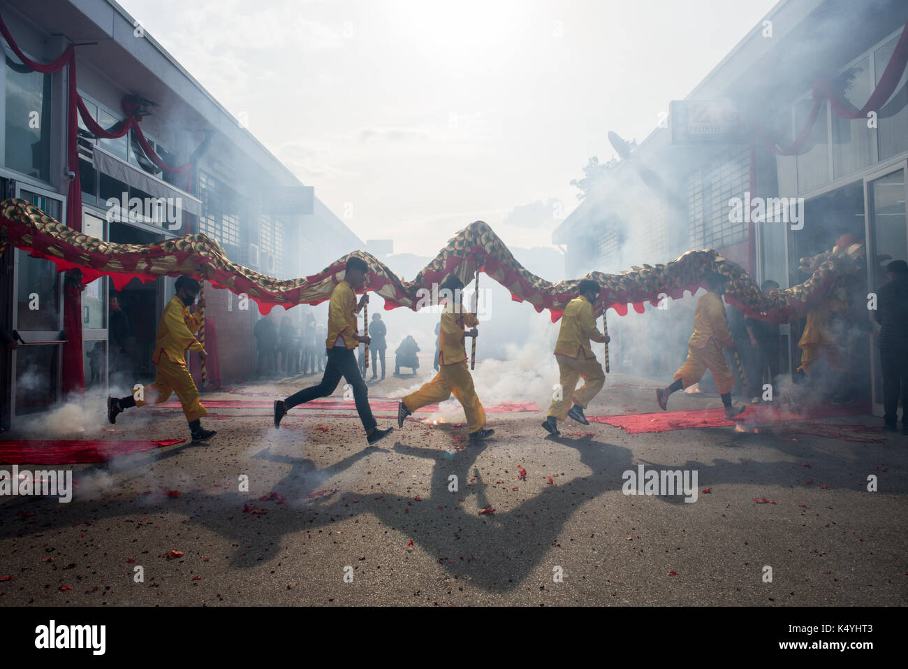 Celebrations for the Chinese New Year 2017 year of rooster in Prato ...