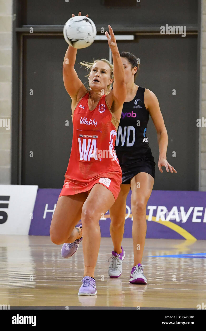 7th September 2017, Te Rauparaha Arena, Wellington, New Zealand; Taini ...