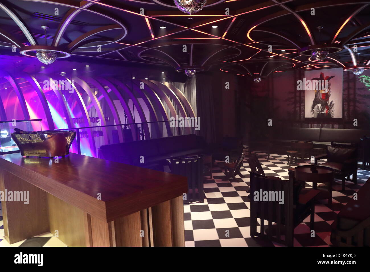 1 OAK TOKYO nightclub in Roppongi, Tokyo, Japan on August 24, 2017 ...