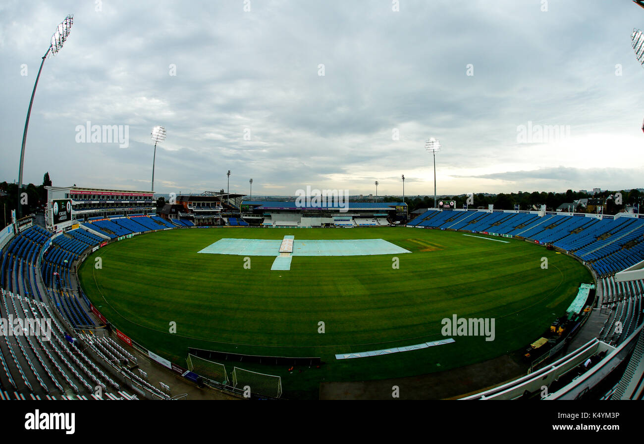 Leeds, UK. 07th Sep, 2017. General Stadium views as the storm clouds ...