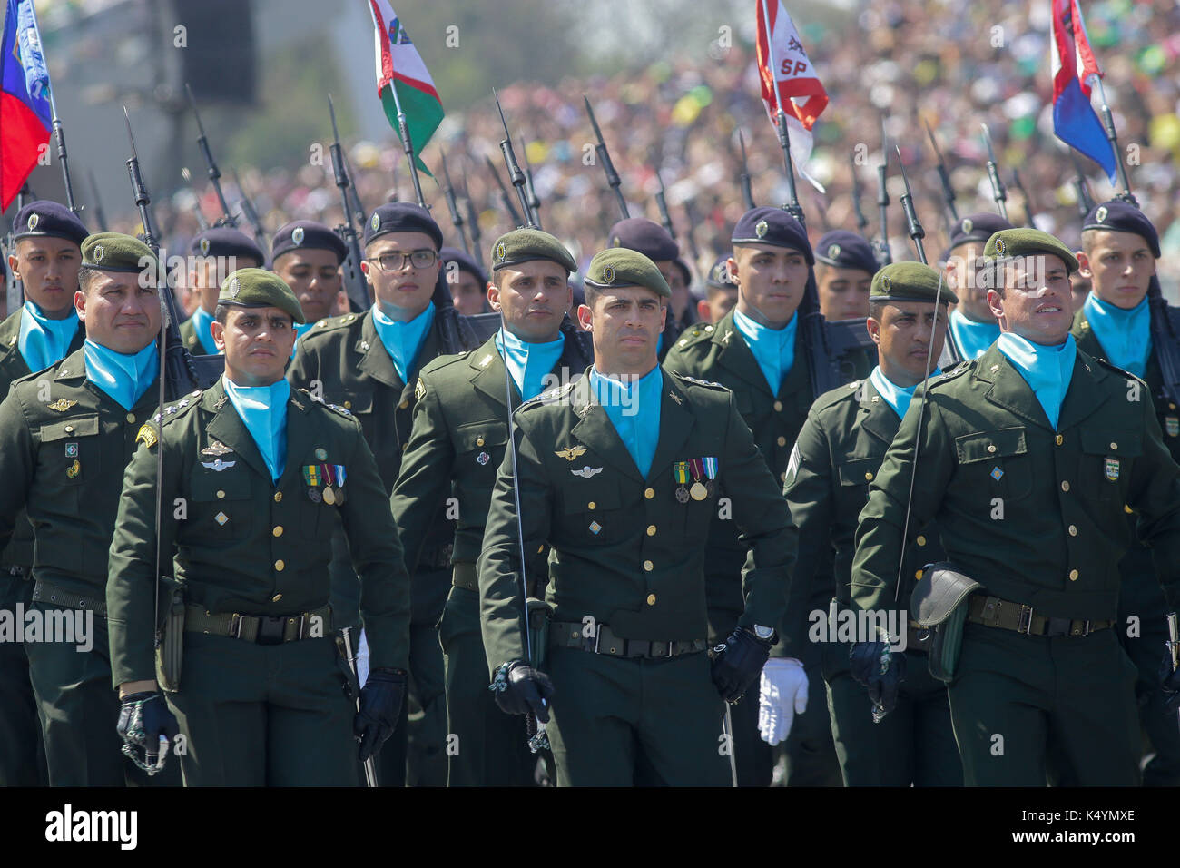 Sao Paulo, Brazil. 7th Sep, 2017. Military parade of September 7 marks ...