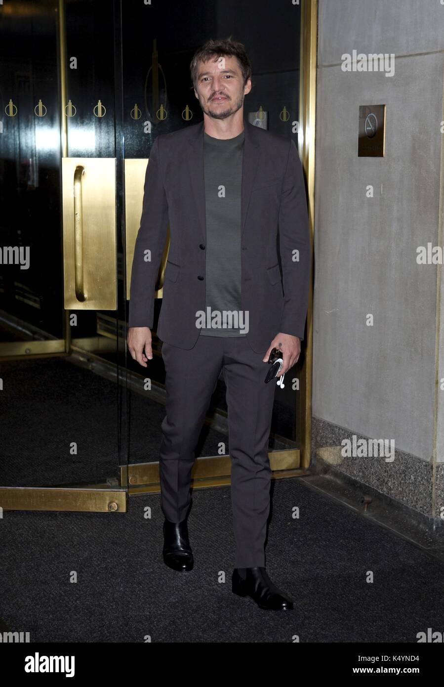 New York, NY, USA. 7th Sep, 2017. Pedro Pascal, out promoting NARCOS ...