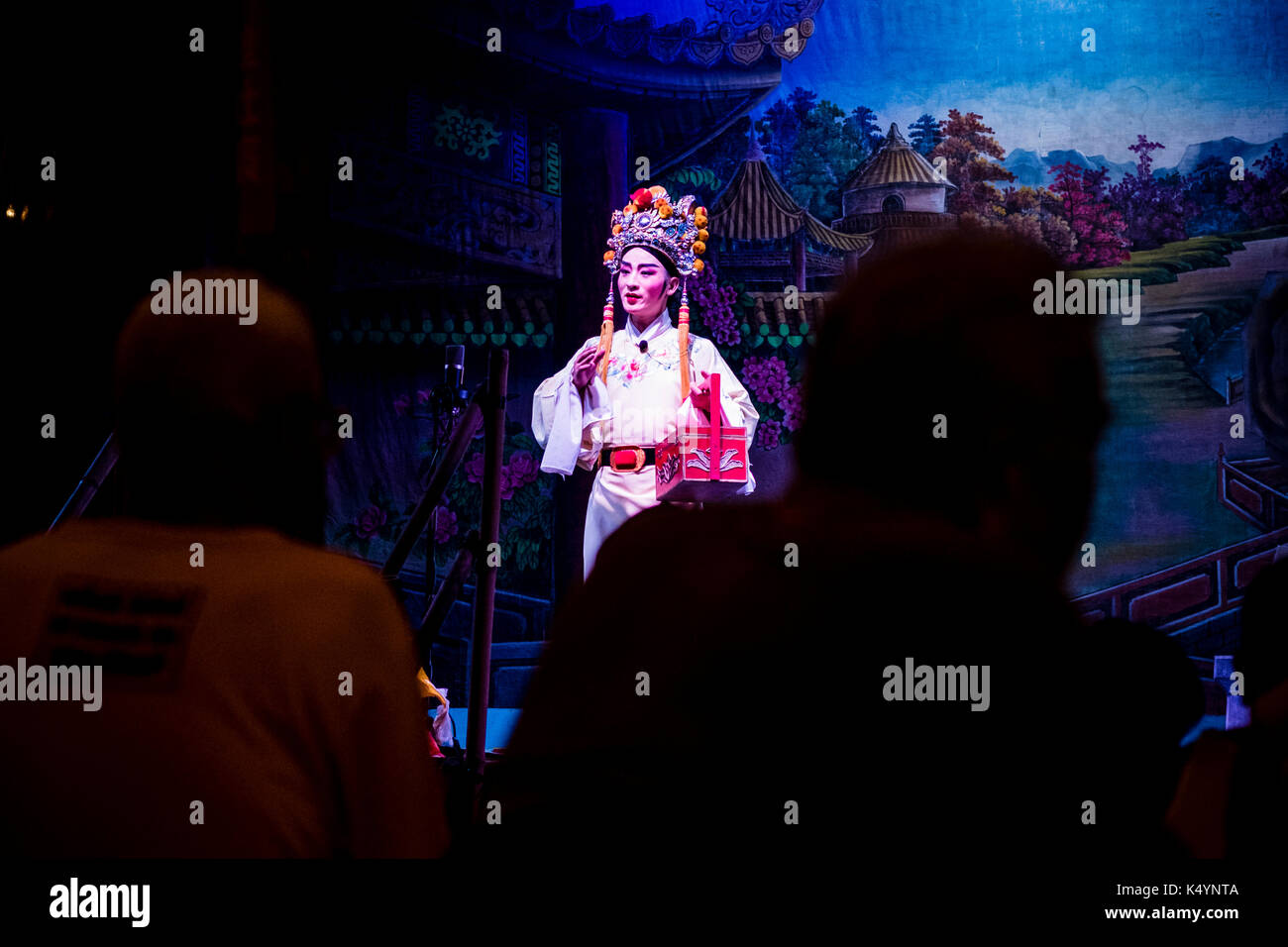 Hong Kong. 5th Sep, 2017. A traditional Chiu Chow Opera performs during ...