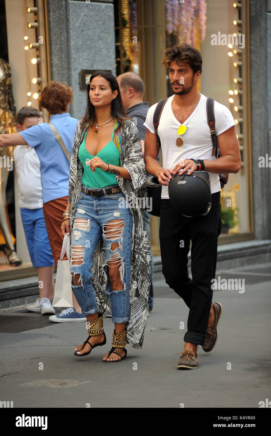 Milan, Mariana Rodriguez and boyfriend Simone Susinna shopping in the ...