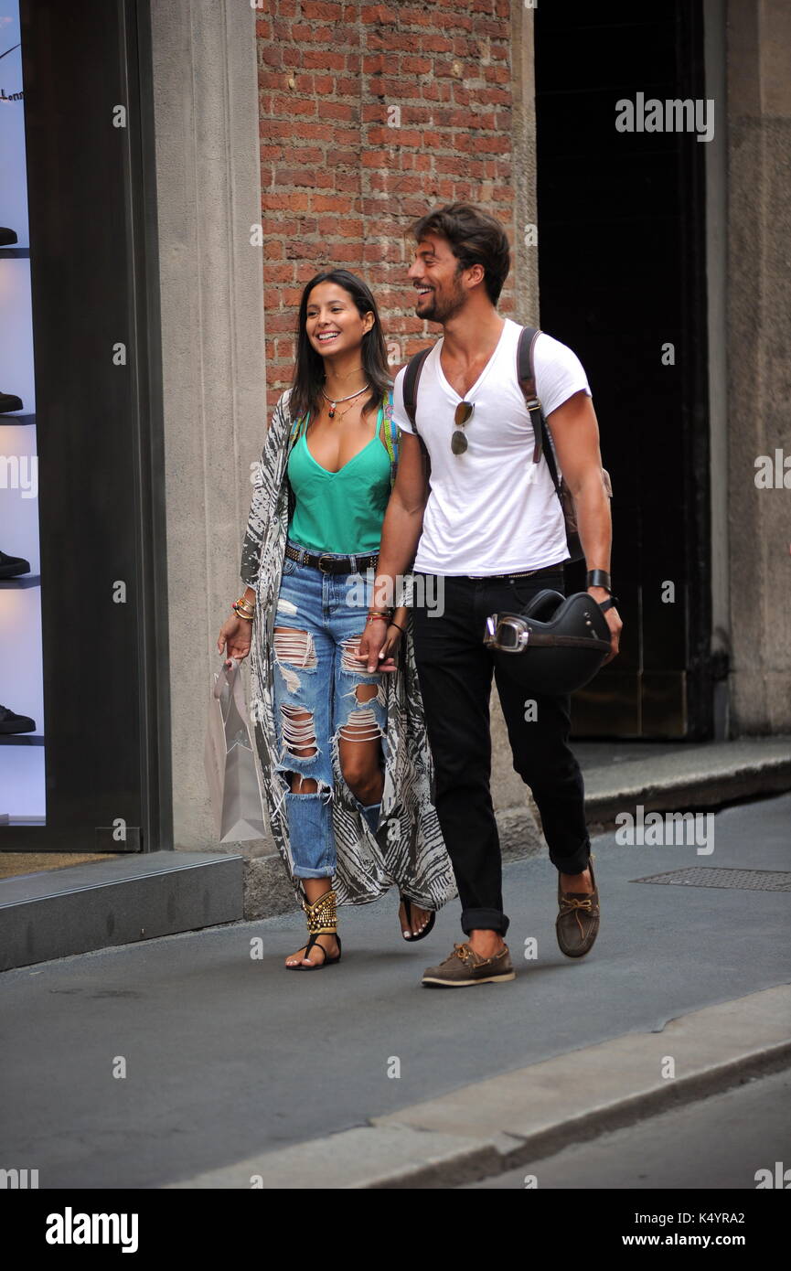 Milan, Mariana Rodriguez and boyfriend Simone Susinna shopping in the ...