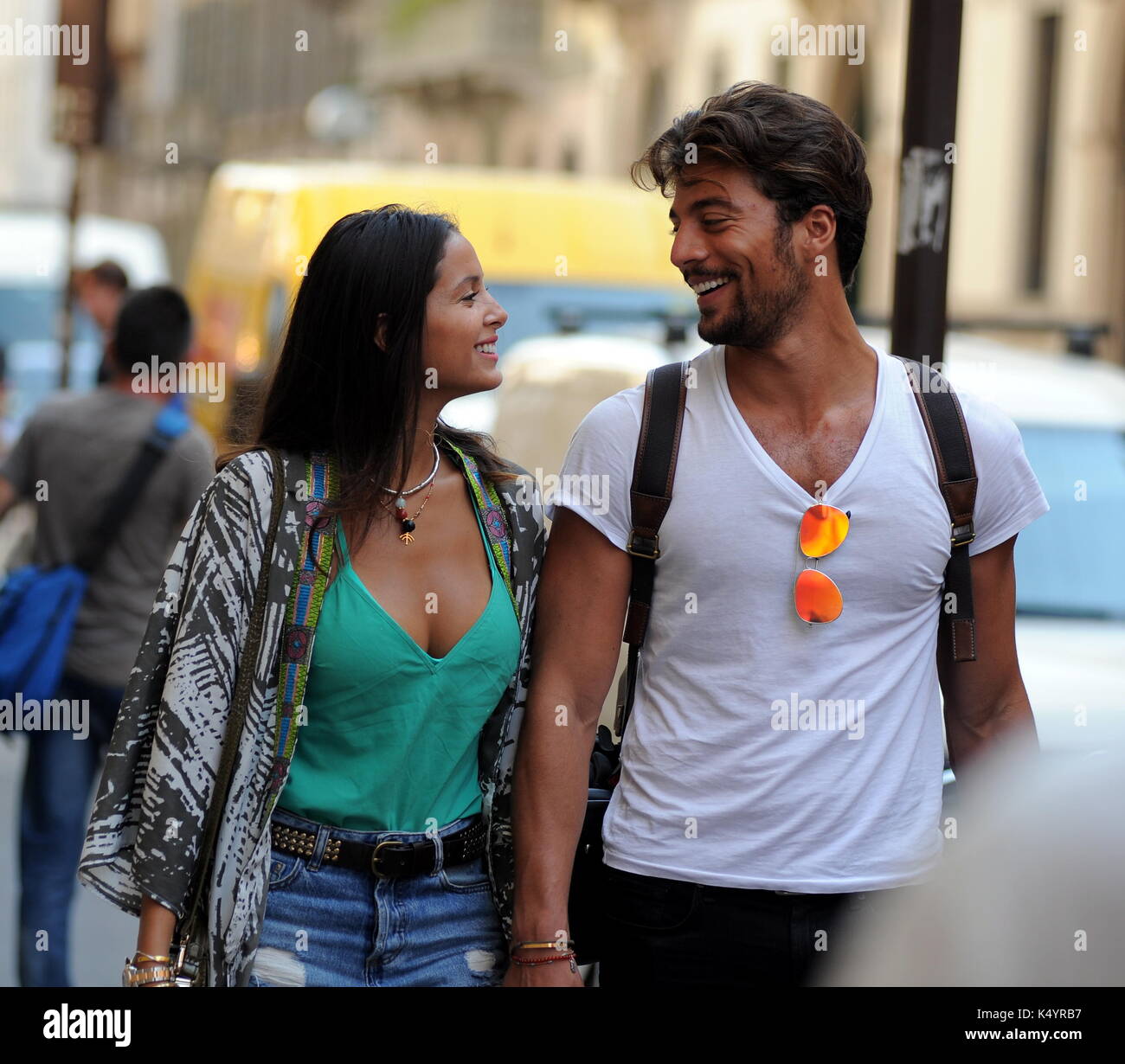 Milan, Mariana Rodriguez and boyfriend Simone Susinna shopping in the ...