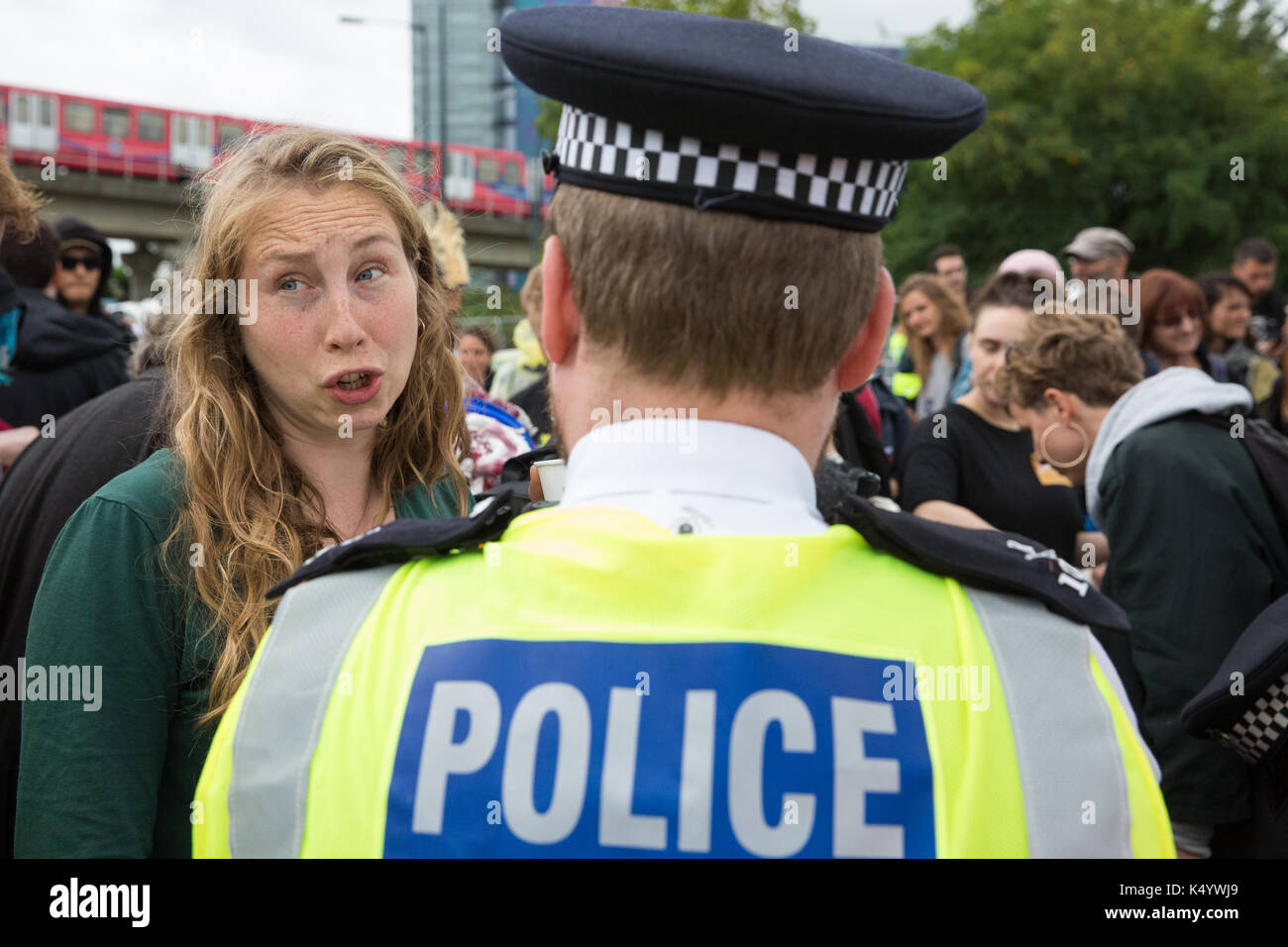 London, UK. 7th Sep, 2017. North London Food Not Bombs hold a protest ...