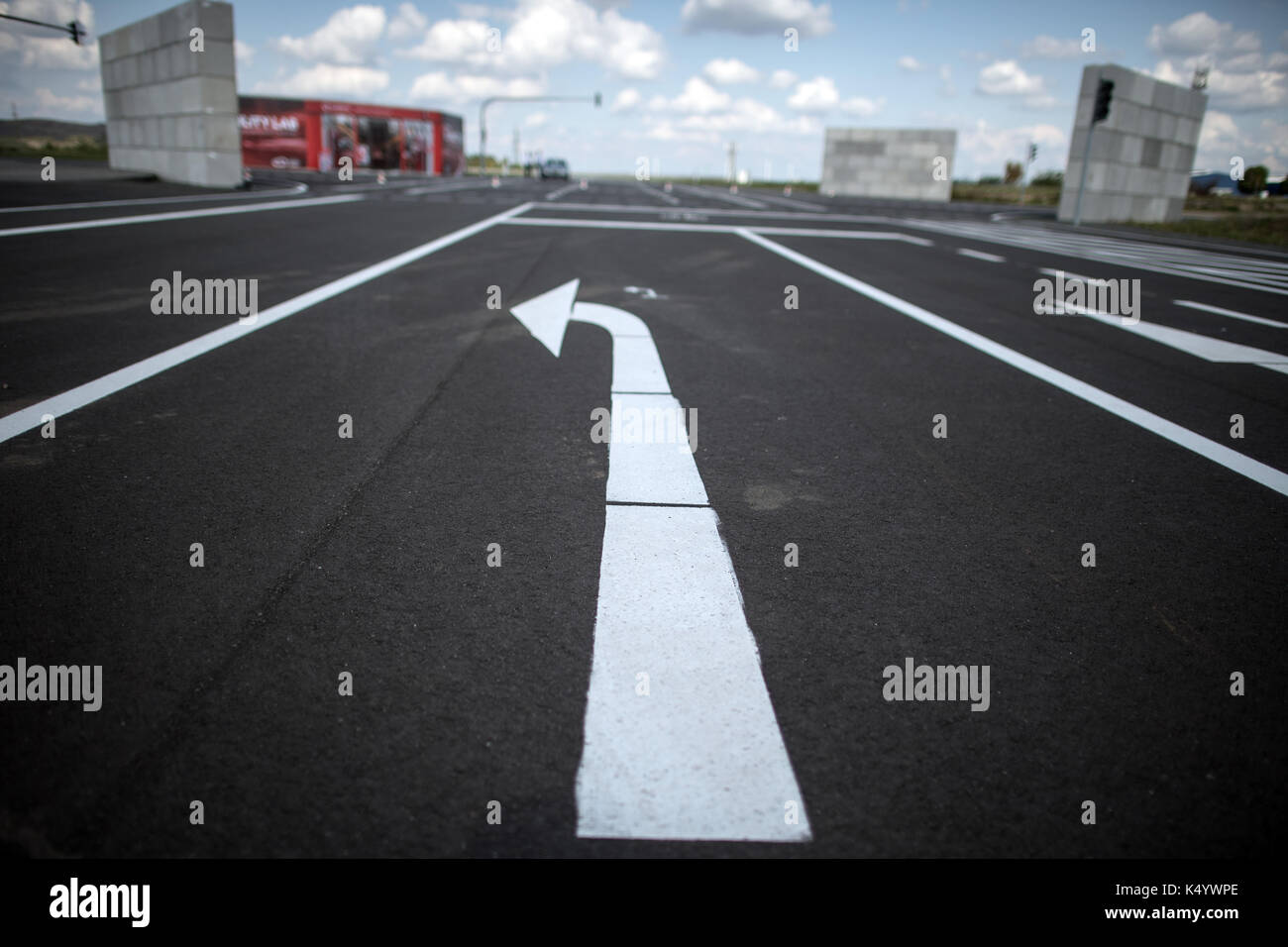 Aachen, Germany. 1st Sep, 2017. View of a test track used for testing ...