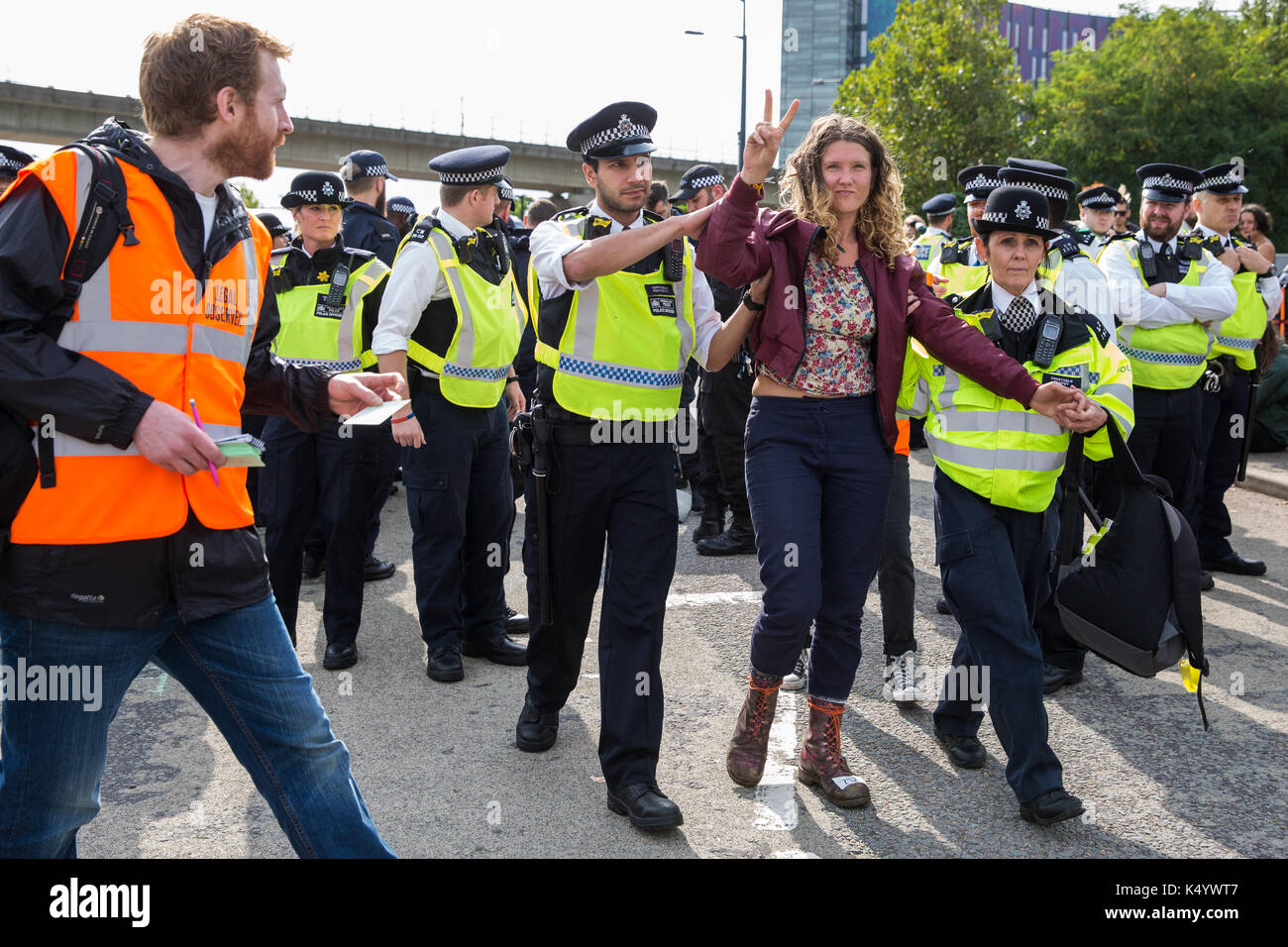 London protestor arrest hi-res stock photography and images - Alamy