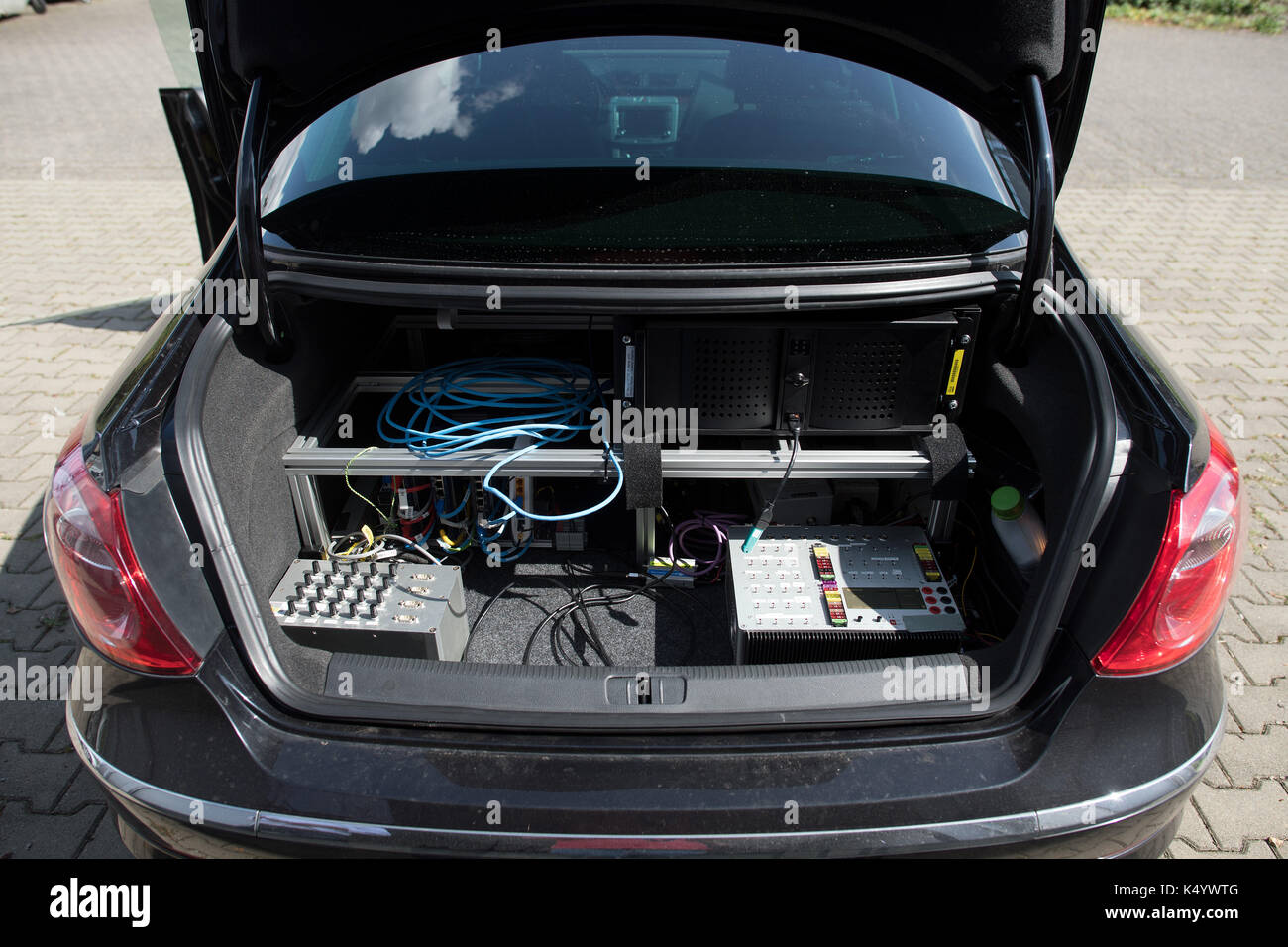Aachen, Germany. 1st Sep, 2017. Additional computers are installed in a ...