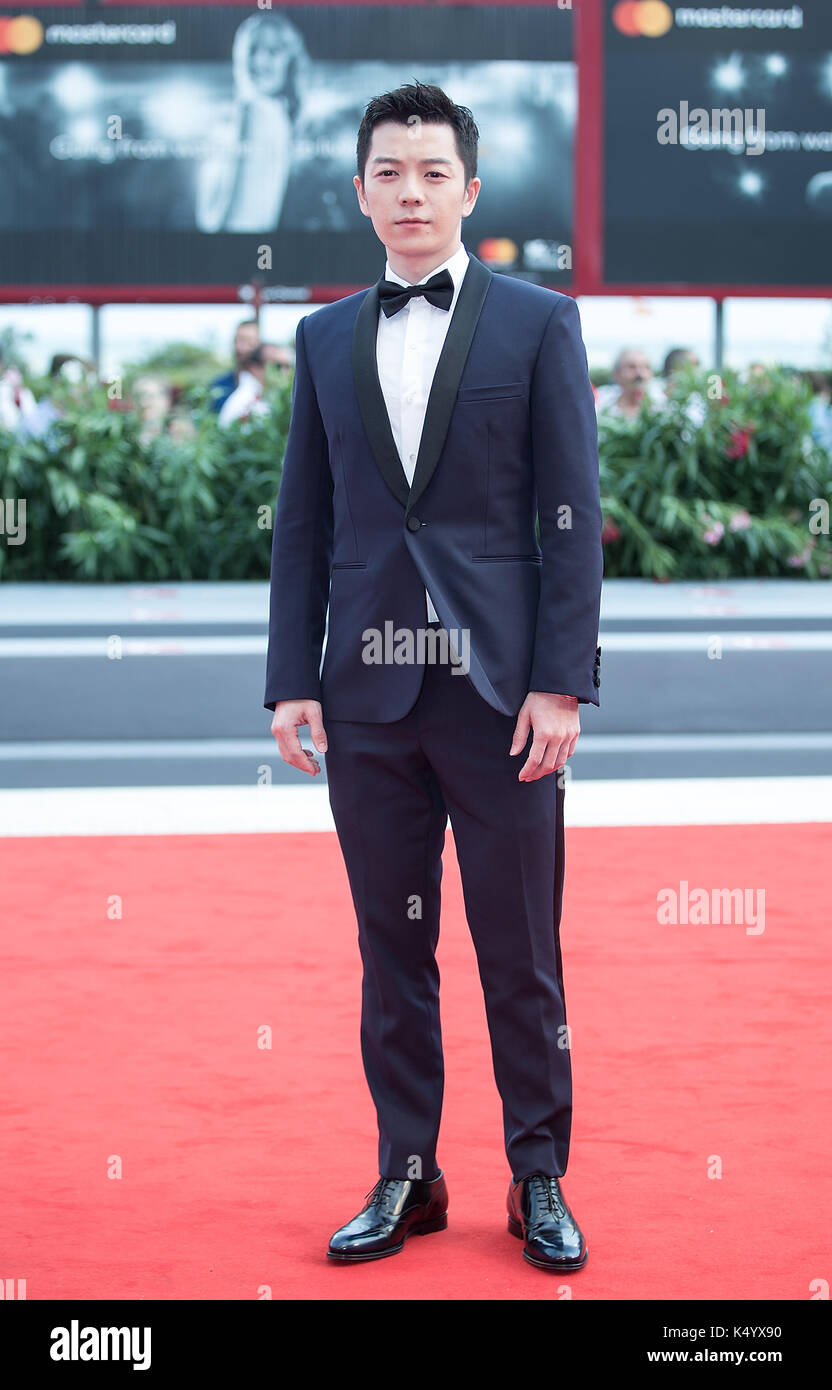 Venice, Italy. 7th Sep, 2017. Actor Wang Yuexin attends the premiere of ...