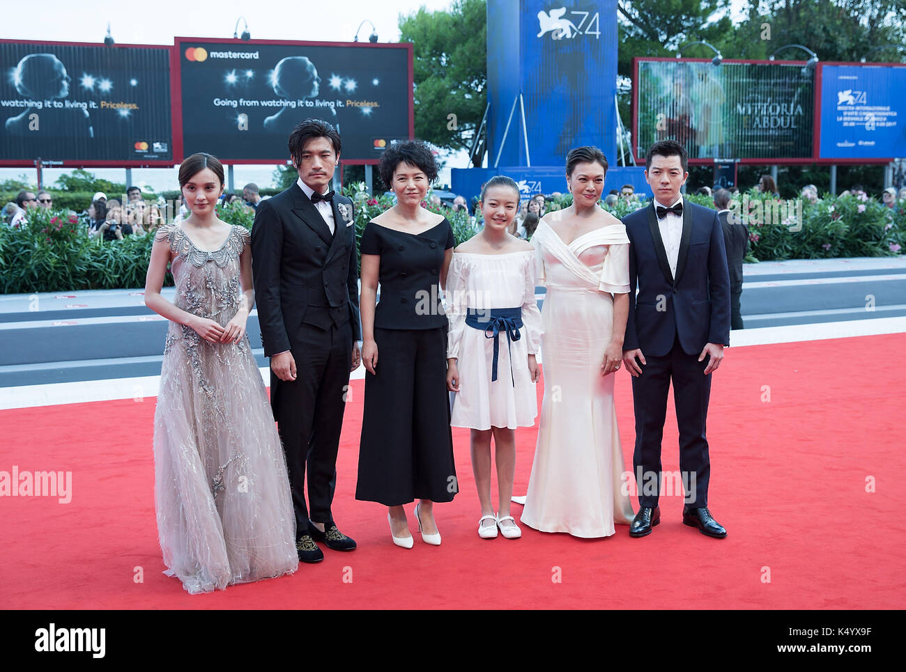 Venice, Italy. 7th Sep, 2017. Actress Peng Jing, actor Geng Le ...