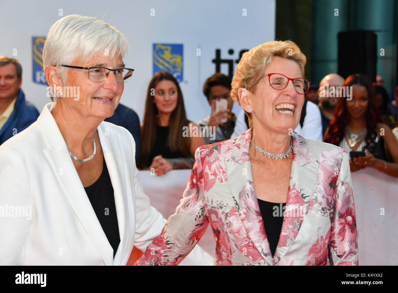 Jane rounthwaite and premier of ontario kathleen wynne hi-res stock ...