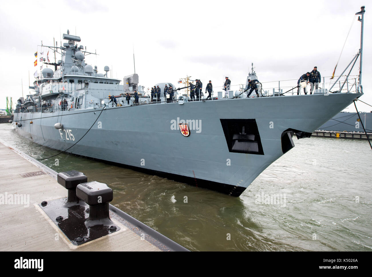 Wilhelmshaven, Germany. 8th Sep, 2017. The frigate "Brandenburg ...