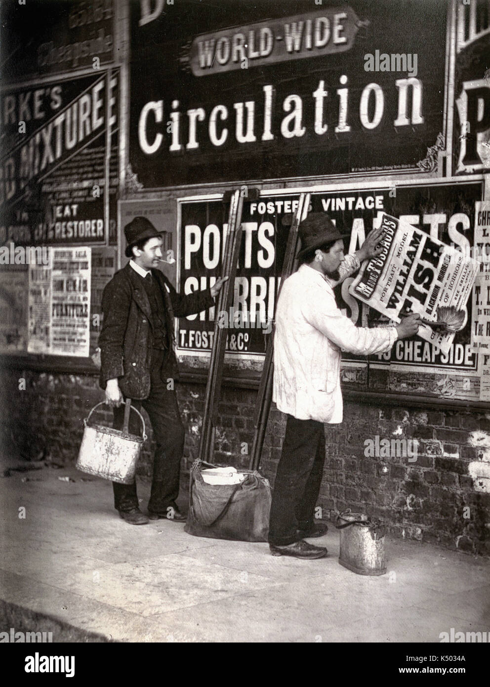 Street Advertising - Street Life in London, published in 1876-7 Adolphe ...