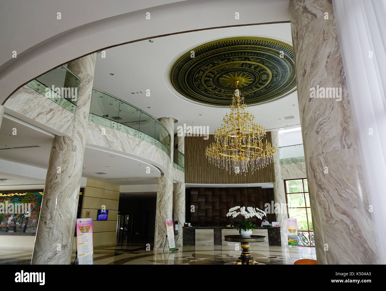 Dalat, Vietnam - Aug 18, 2017. Interior of luxury hotel in Dalat ...