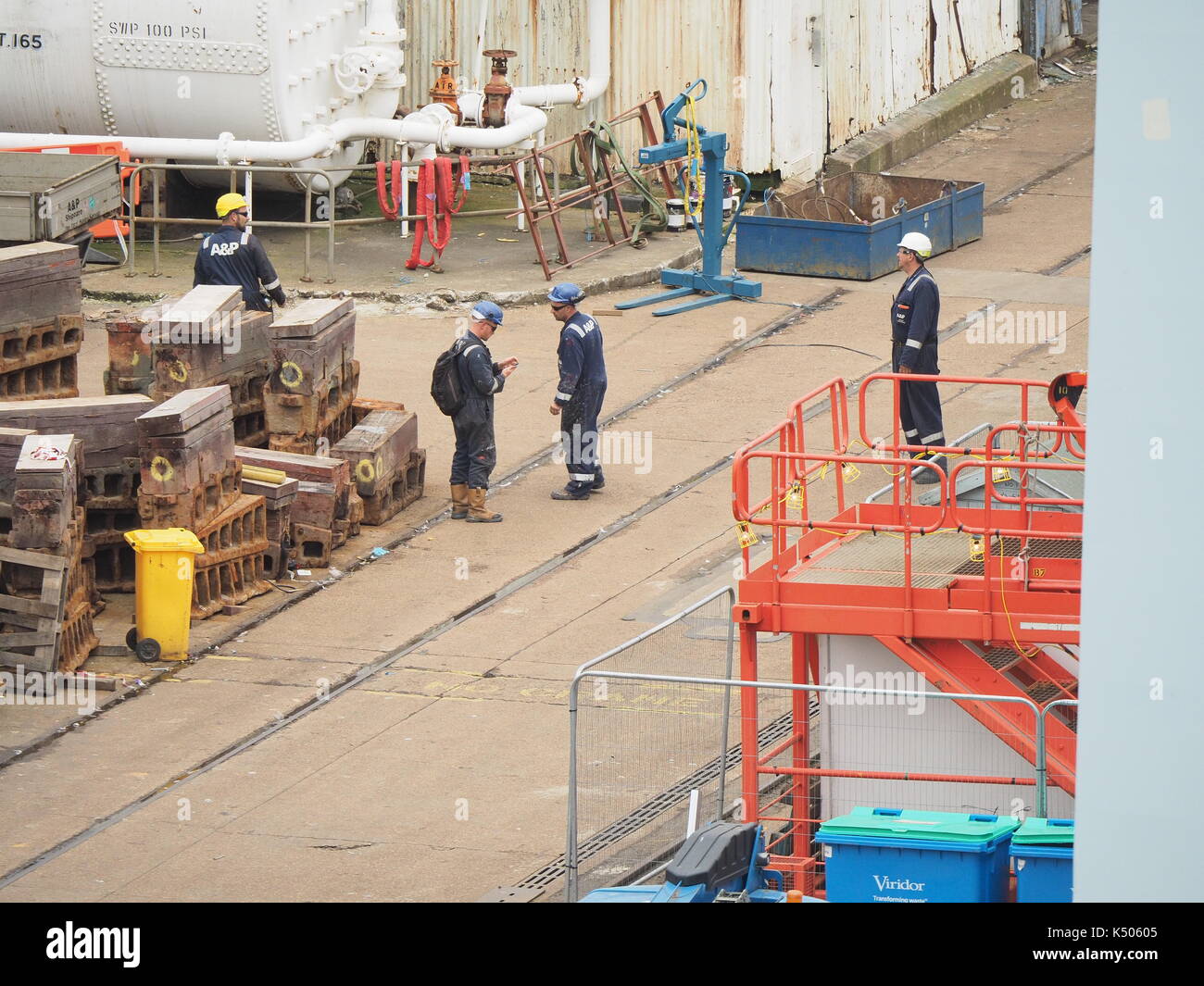 Pendennis shipyard Cornwall UK Stock Photo - Alamy