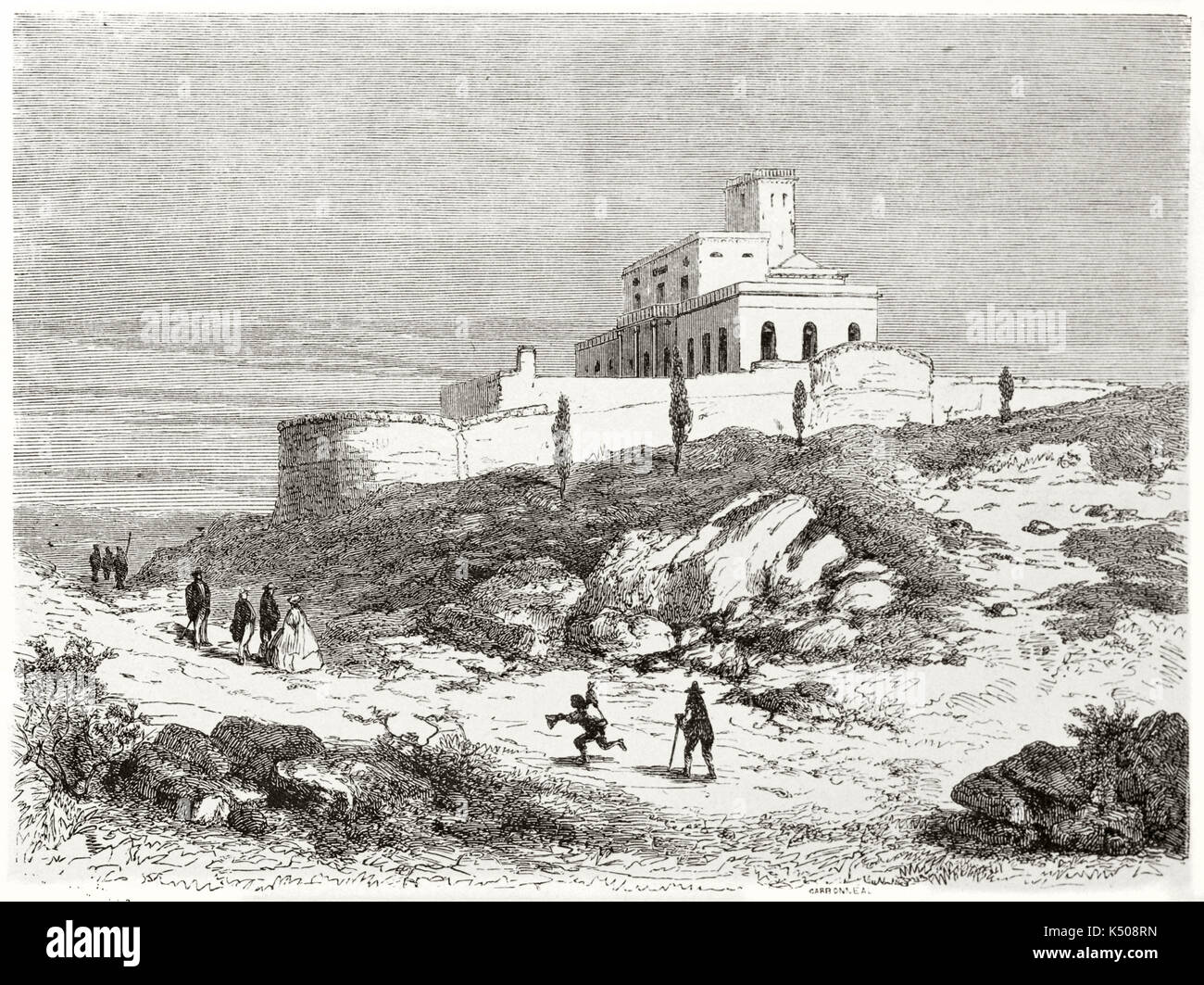 Ancient Vesuvius Observatory situated on the top of a hill in the south ...