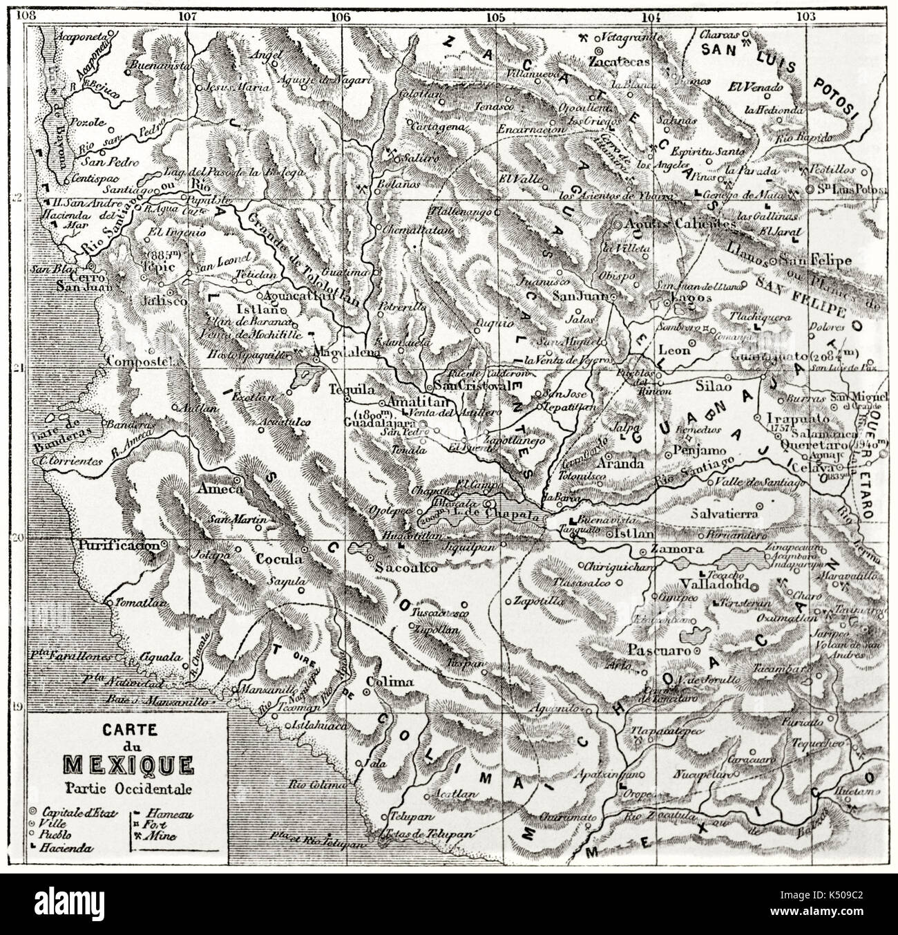 Mexico map hi-res stock photography and images - Alamy