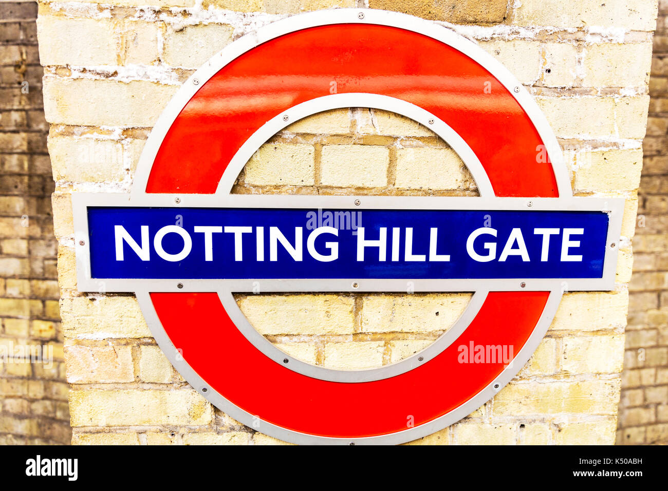 London Underground sign, London Underground Notting Hill Gate sign ...