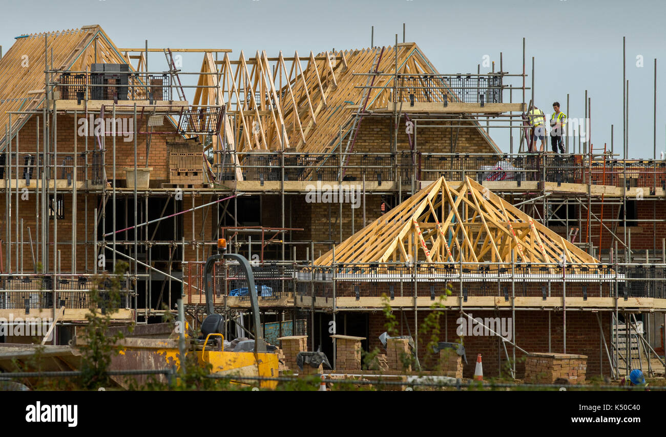 House Building Essex England. Sept 2017 Houses under construction seen ...