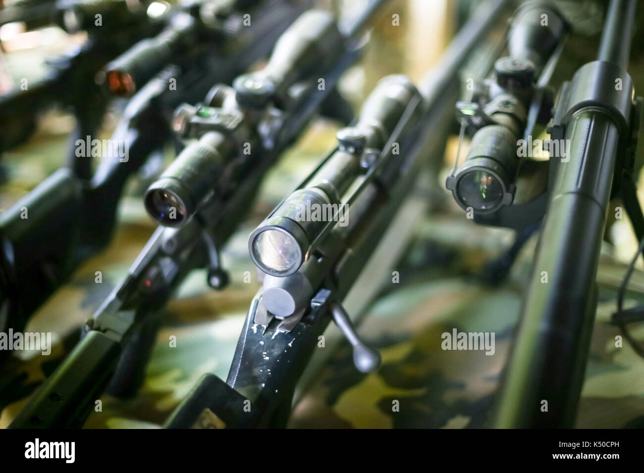 Row of rifles hi-res stock photography and images - Alamy