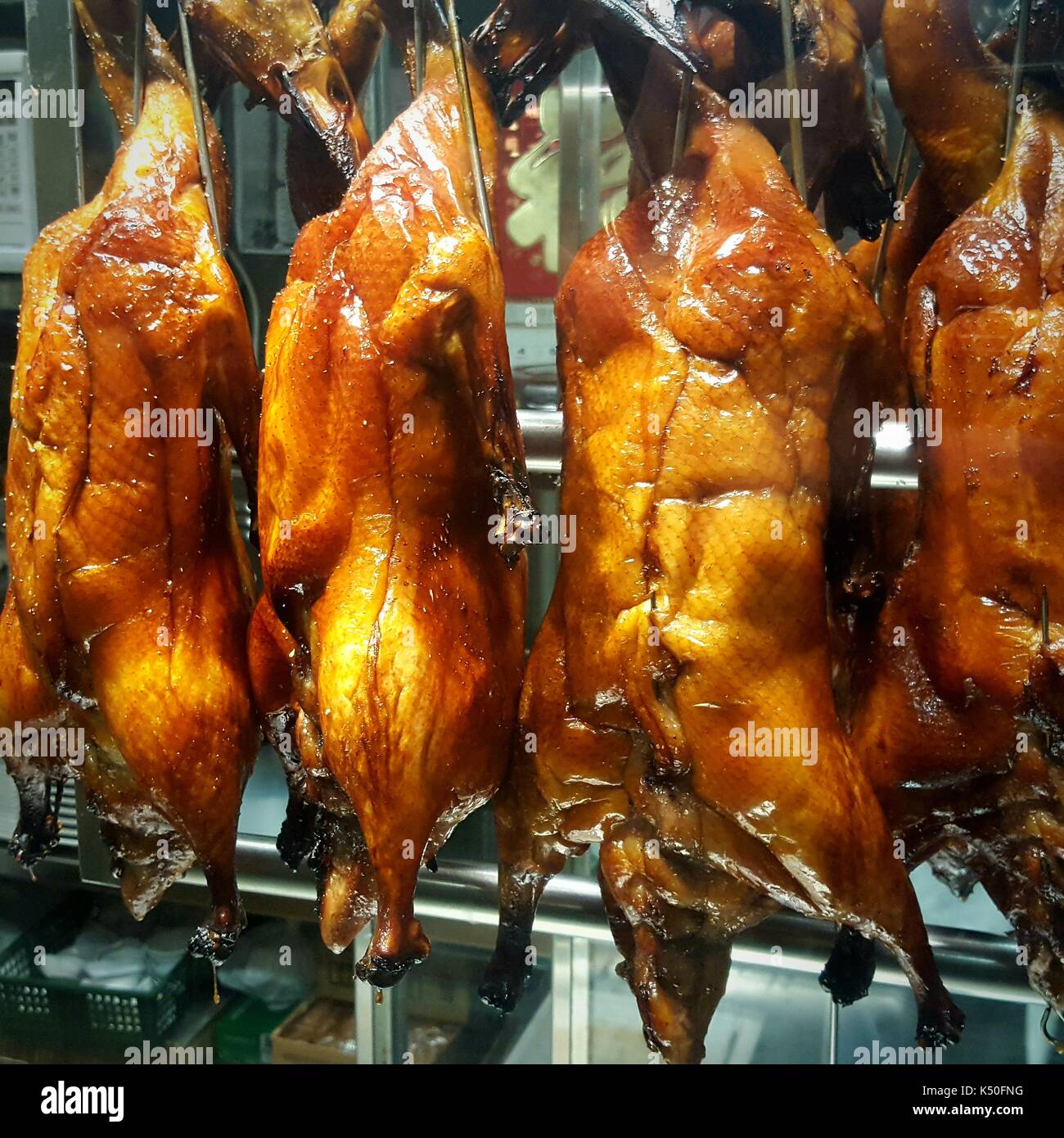 BBQ Roasted Ducks Stock Photo - Alamy