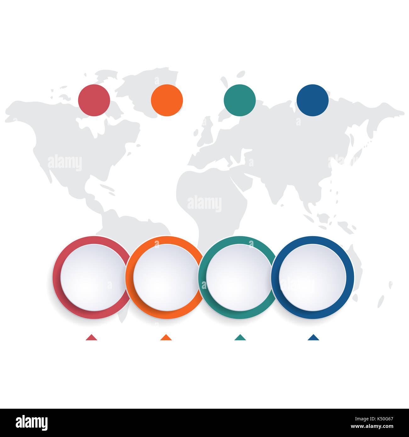 Template infographic color bubbles chart 4 positions Stock Photo - Alamy