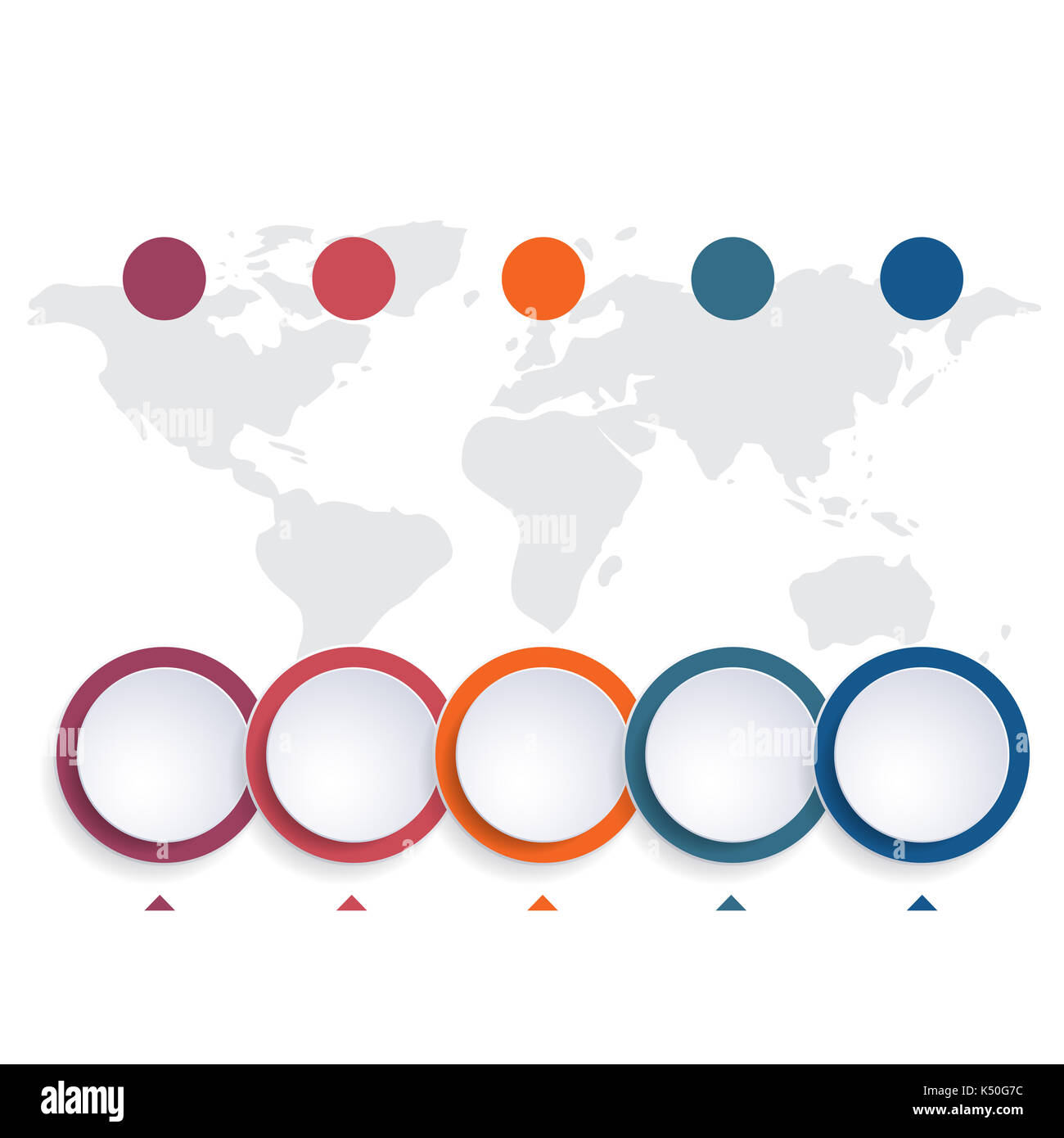 Template infographic color bubbles chart 5 positions Stock Photo - Alamy