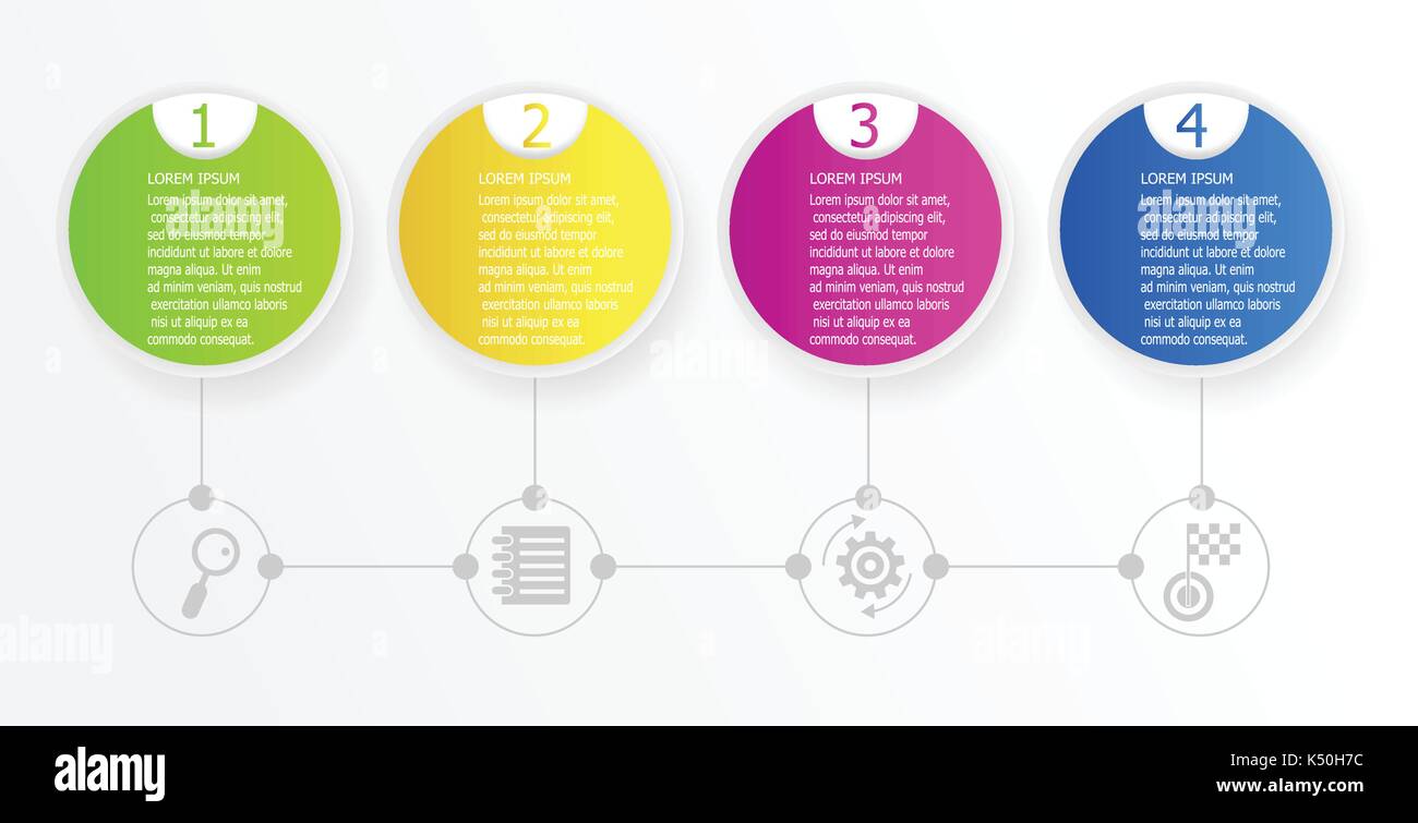 abstract circle timeline infographic background vector illustration ...