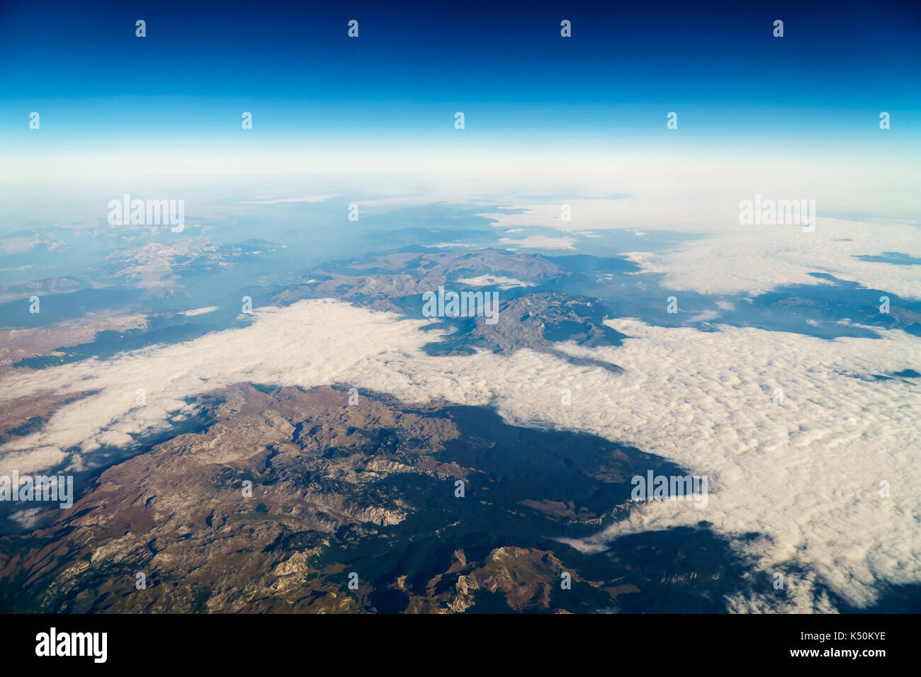 Airplane View Of Planet Earth Horizon Stock Photo - Alamy