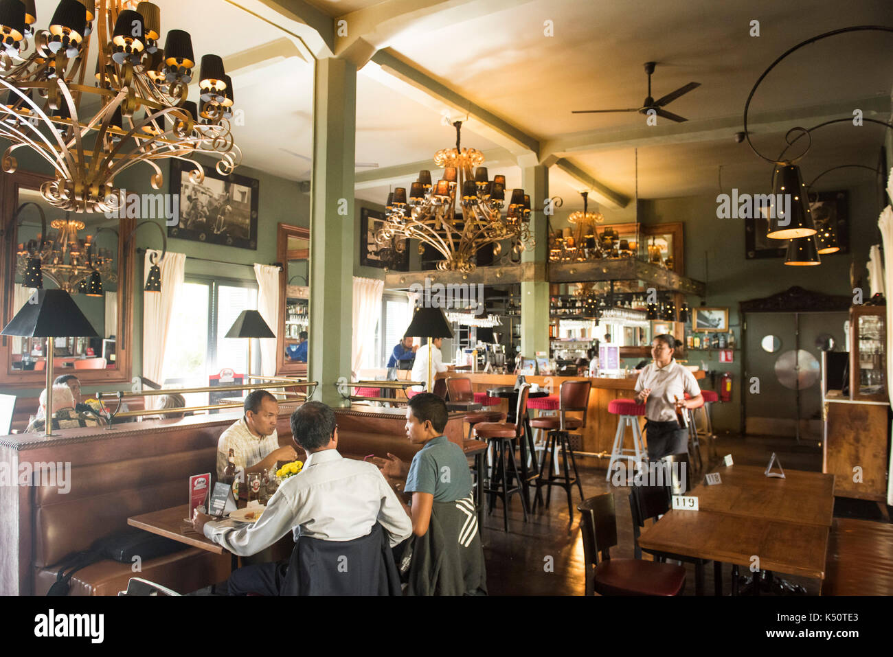 Cafe de la Gare at the old Railway Station, Antananarivo, Madagascar ...