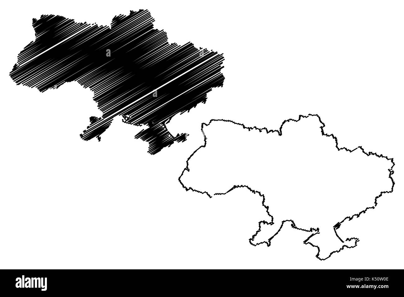 Ukraine map vector illustration, scribble sketch Ukraine Stock Vector Image & Art - Alamy