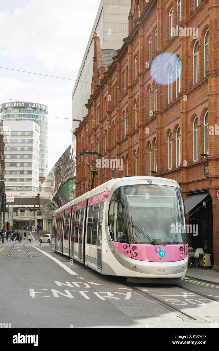 Modern electric tram in Birmingham City Centre, England Stock Photo - Alamy
