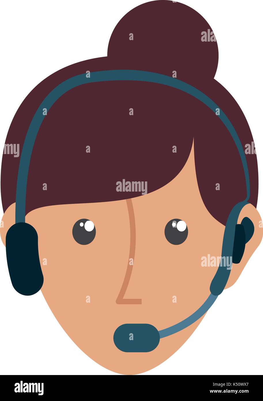 face woman call center vector illustration Stock Vector Image & Art - Alamy