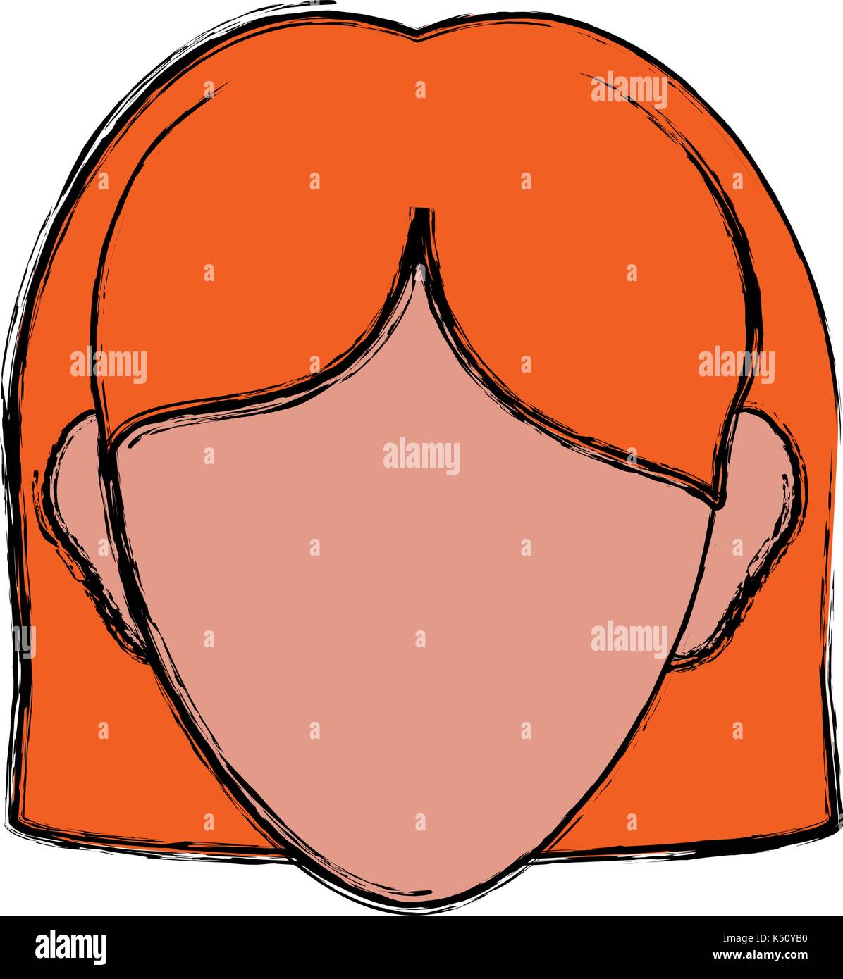 head woman vector illustation Stock Vector Image & Art - Alamy