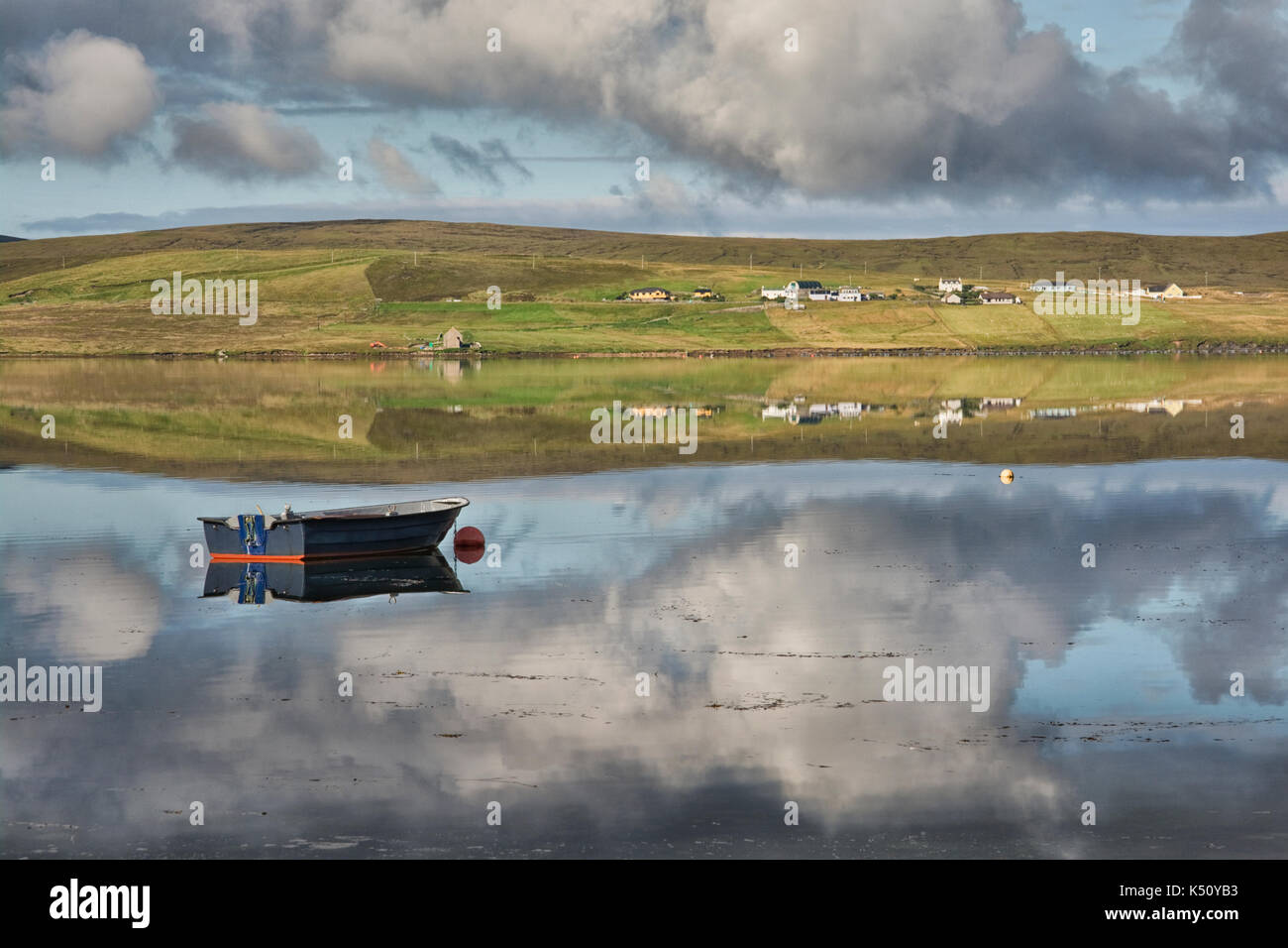 Europe, United Kingdom, Scotland, Shetland, Tresta, view of The Firth ...
