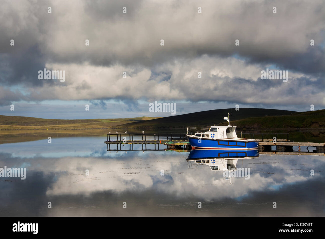 Europe, United Kingdom, Scotland, Shetland, Tresta, view of The Firth ...