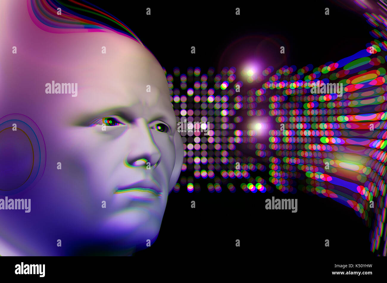 Man with distorted face hi-res stock photography and images - Alamy