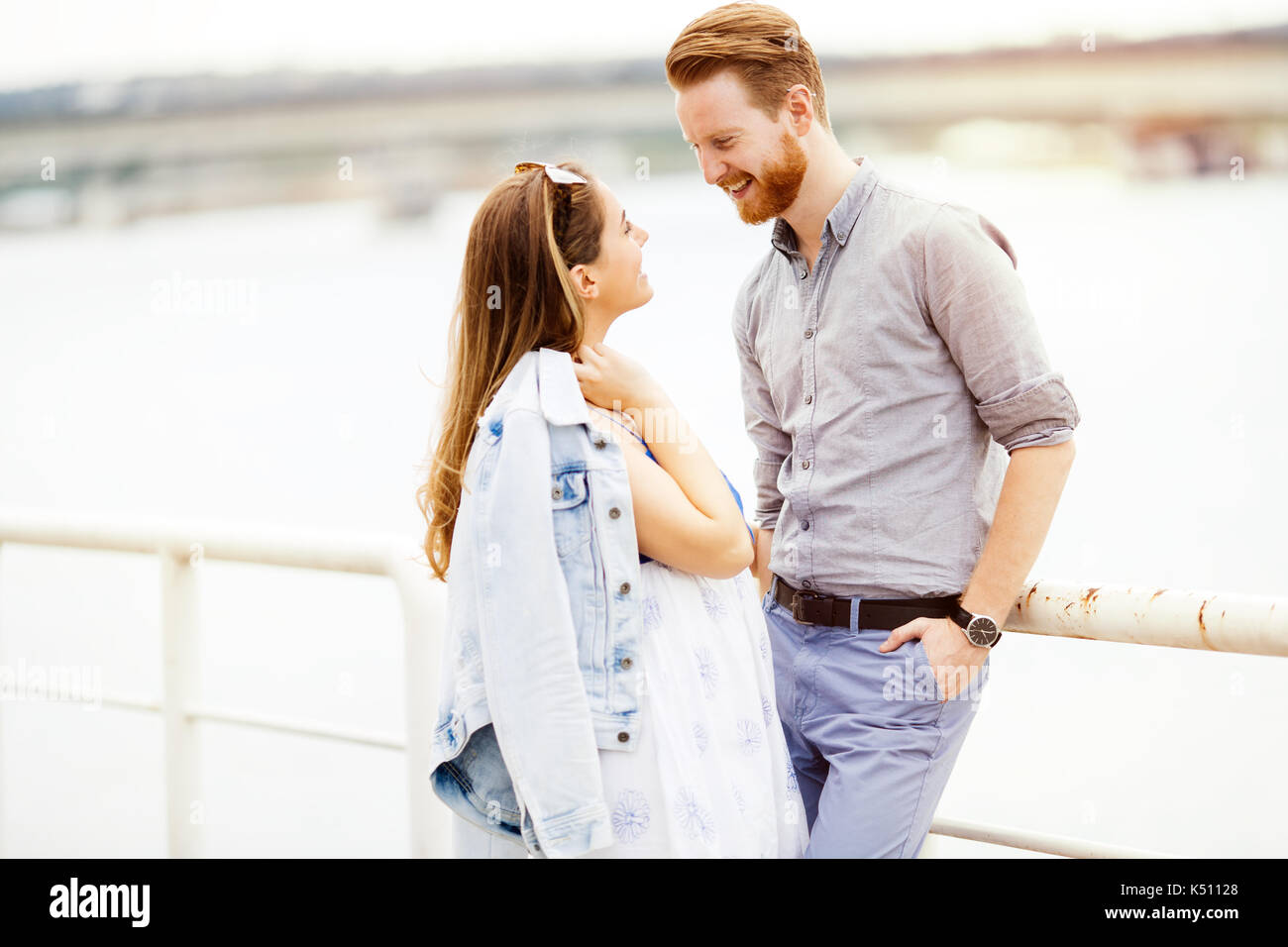 Beautiful couple's romance Stock Photo - Alamy