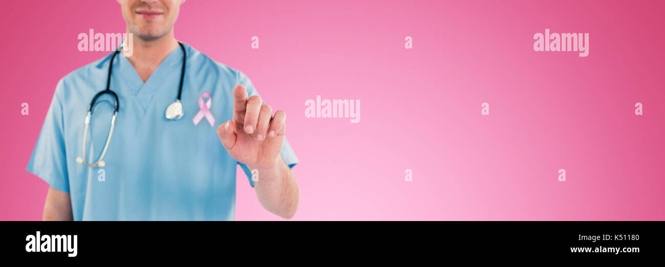 Cancer pink ribbon display hi-res stock photography and images - Alamy