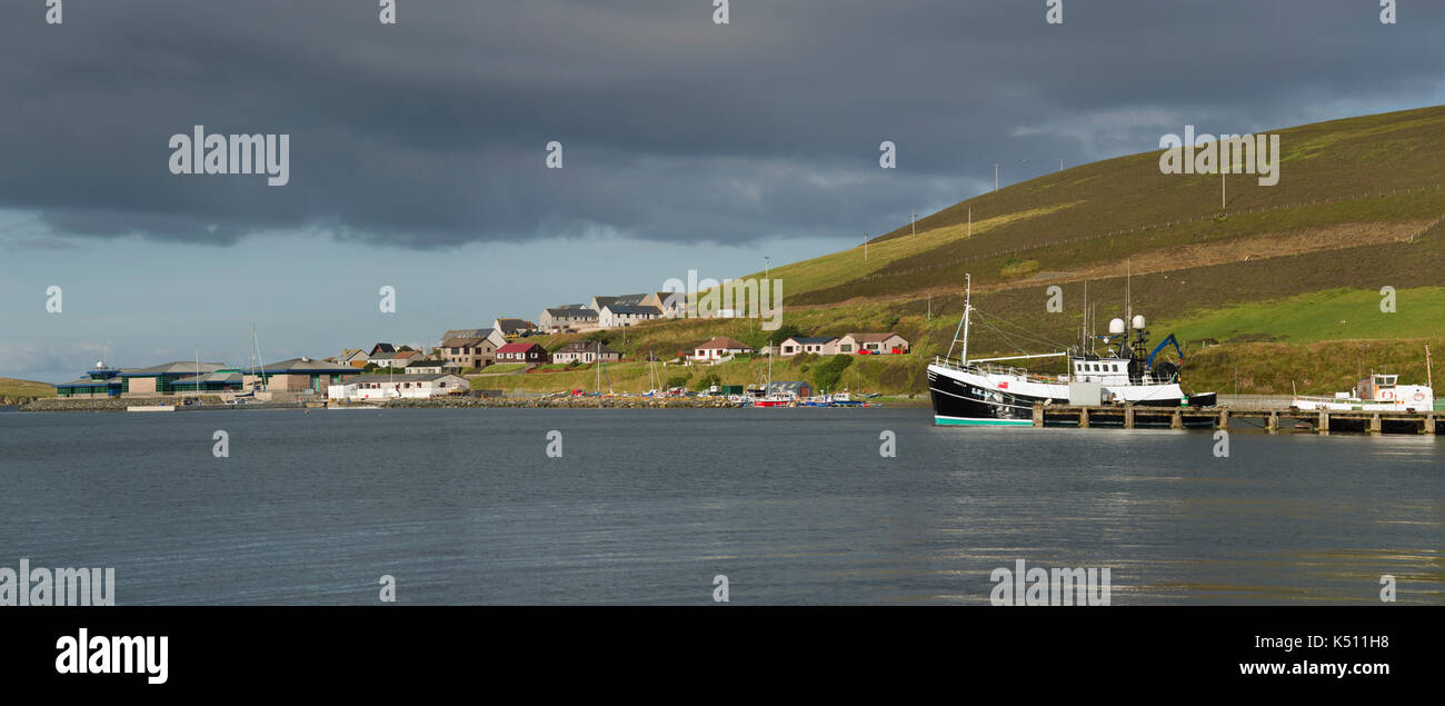 Europe, United Kingdom, Scotland, Shetland, Scalloway Harbour Stock ...