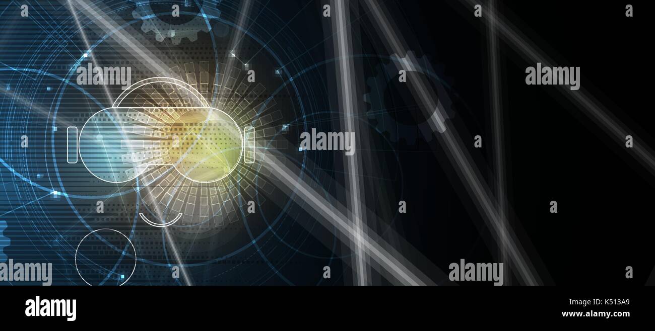virtual reality in life future technology abstract background Stock ...