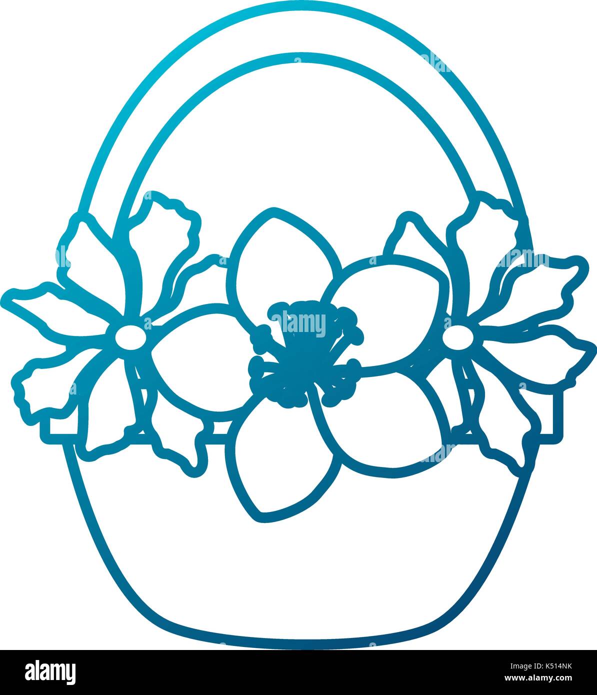 Basket bloom plants Stock Vector Images - Alamy